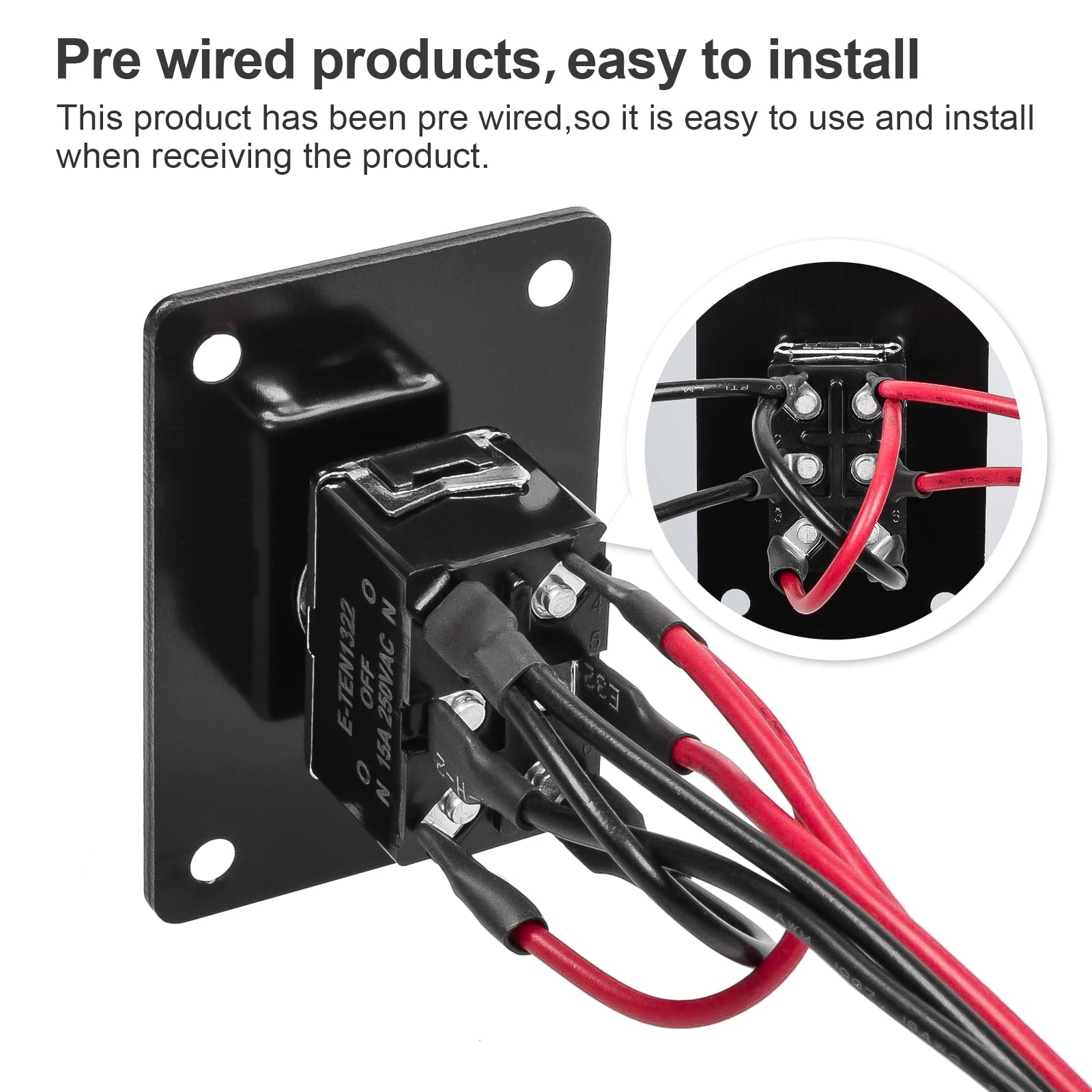 Snapklik.com : GUETNEU Button Switch Rocker Switch Toggle Switch Six ...