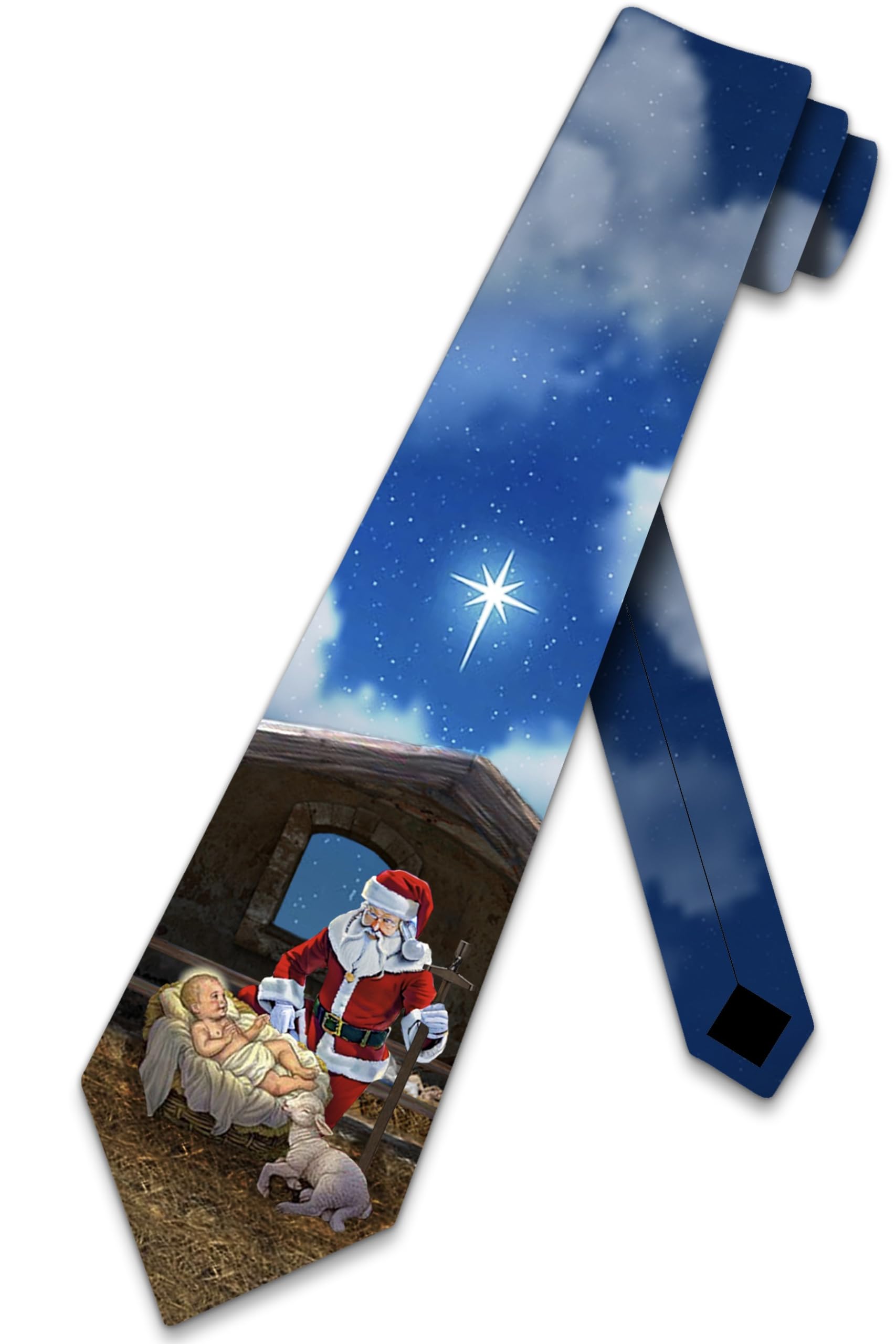 Amazon.com: Three Rooker Christmas Ties Mens Nativity Scene Necktie ...