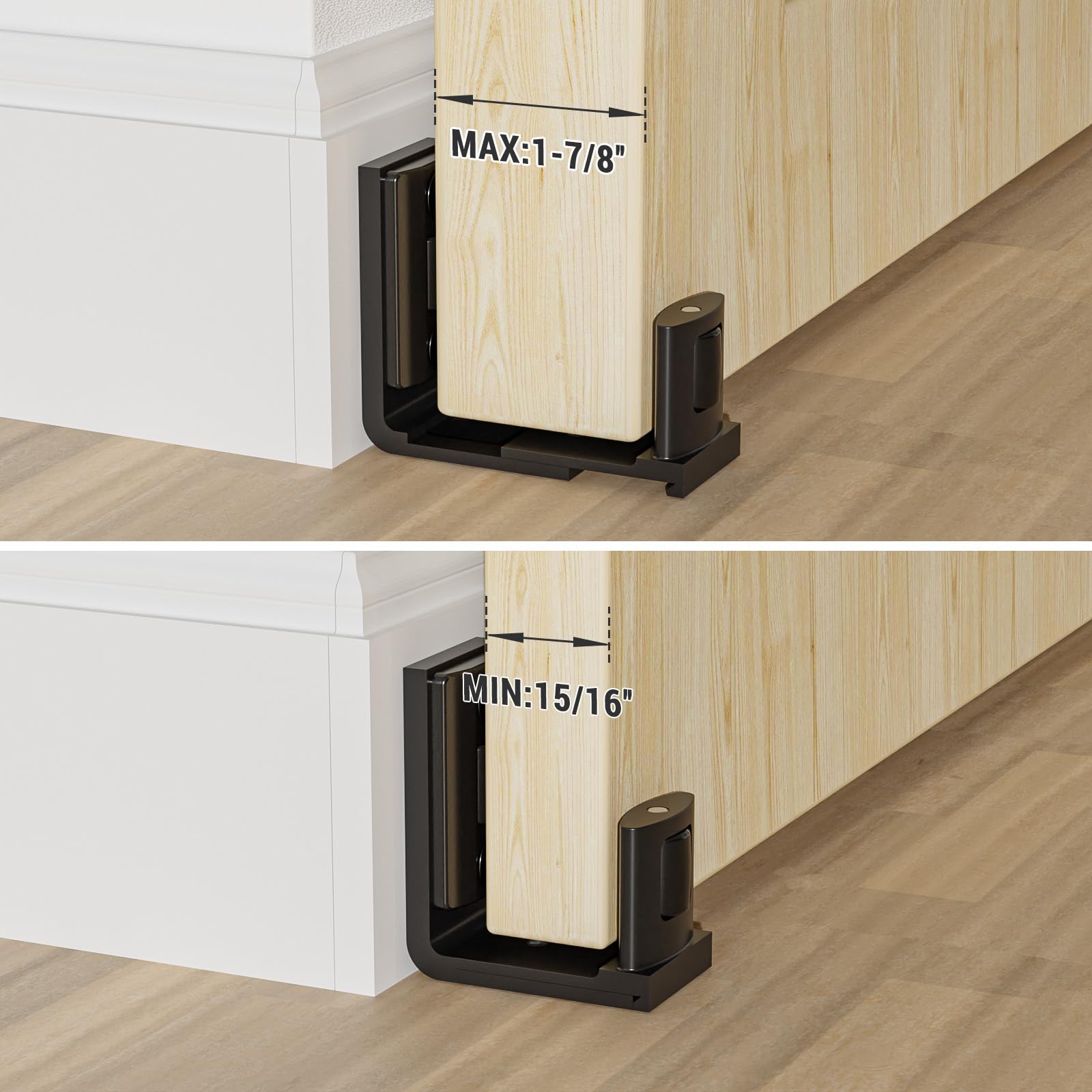 Snapklik.com : TOIMIOTOIM Sliding Barn Door Bottom Floor Guide ...