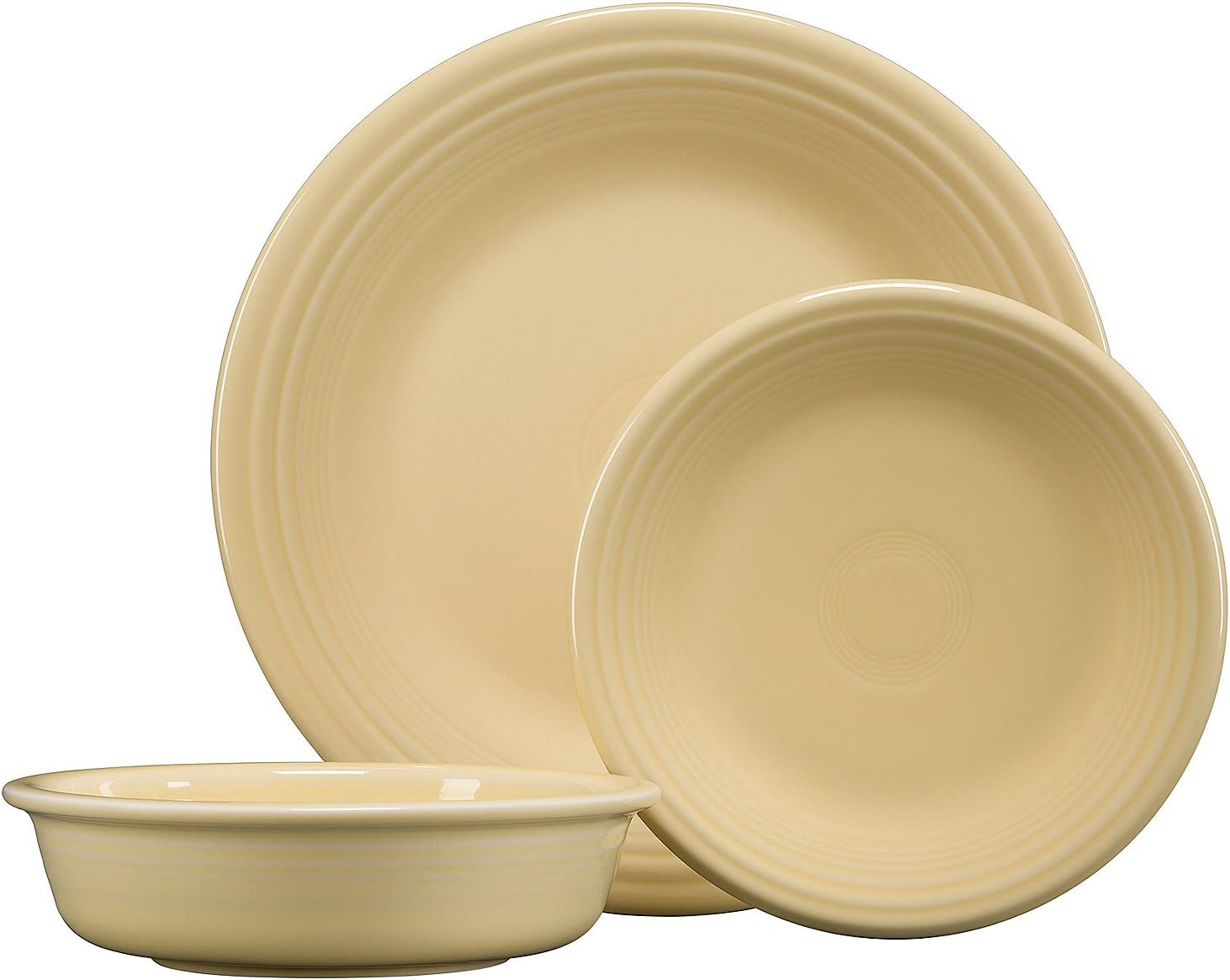 Amazon.com | Fiesta 3-pc. Classic Dinnerware Set Lemongrass: Dinnerware ...