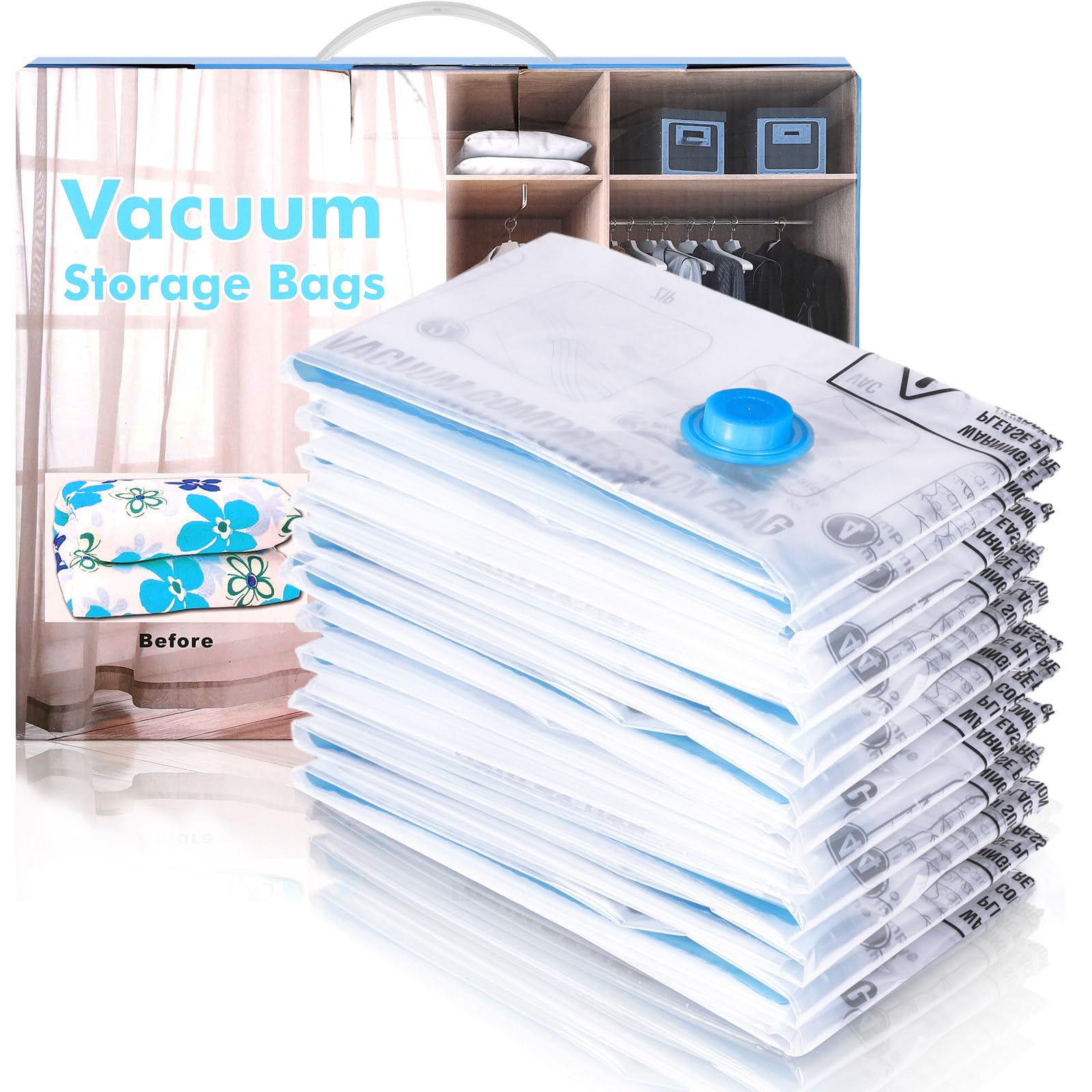 Amazon.com: Dntorx 12 Pack Jumbo Vacuum Storage Bags, 40 X 31 inch ...