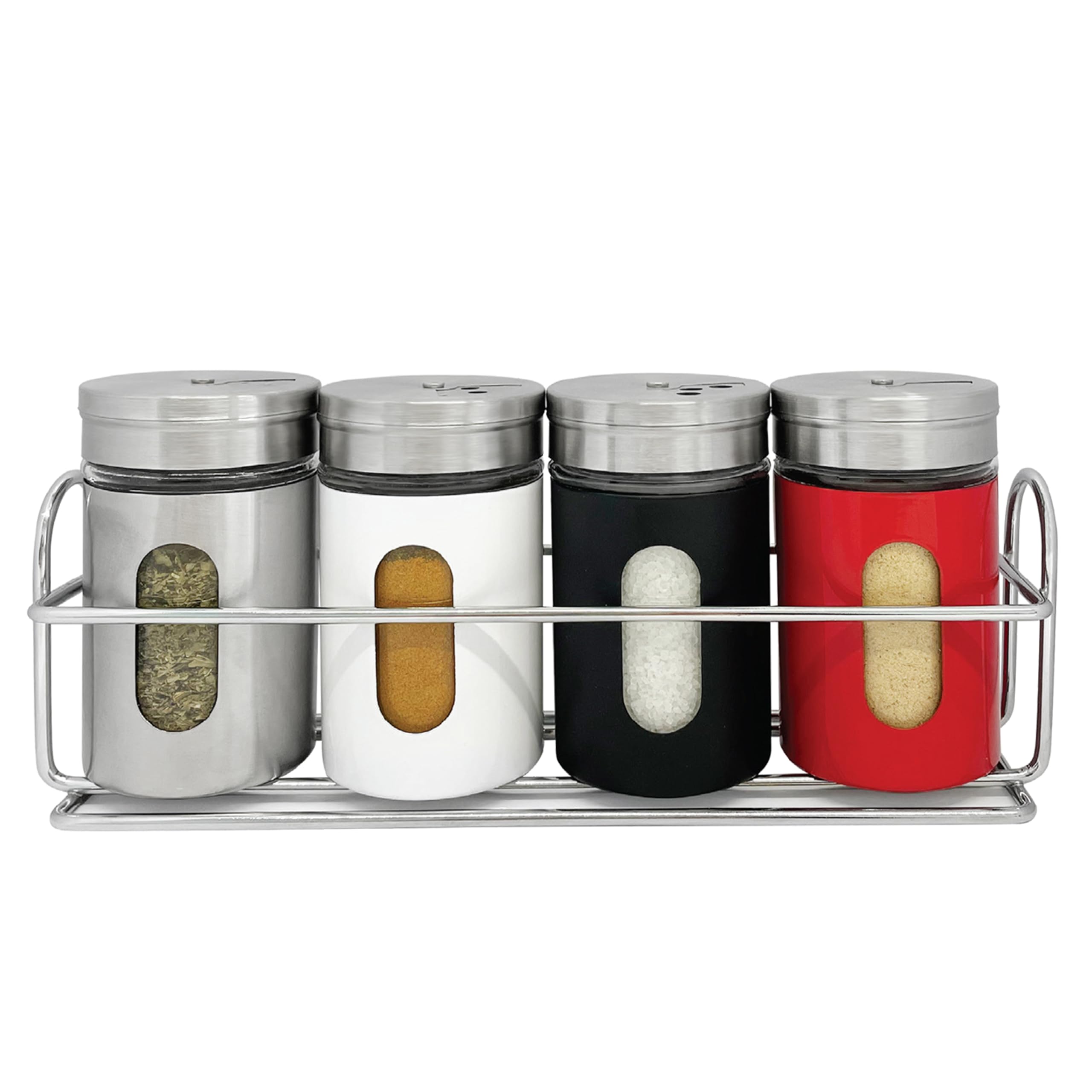 Amazon.com: JS Gourmet 4 Pcs Stainless Steel Spice Seasoning Container ...