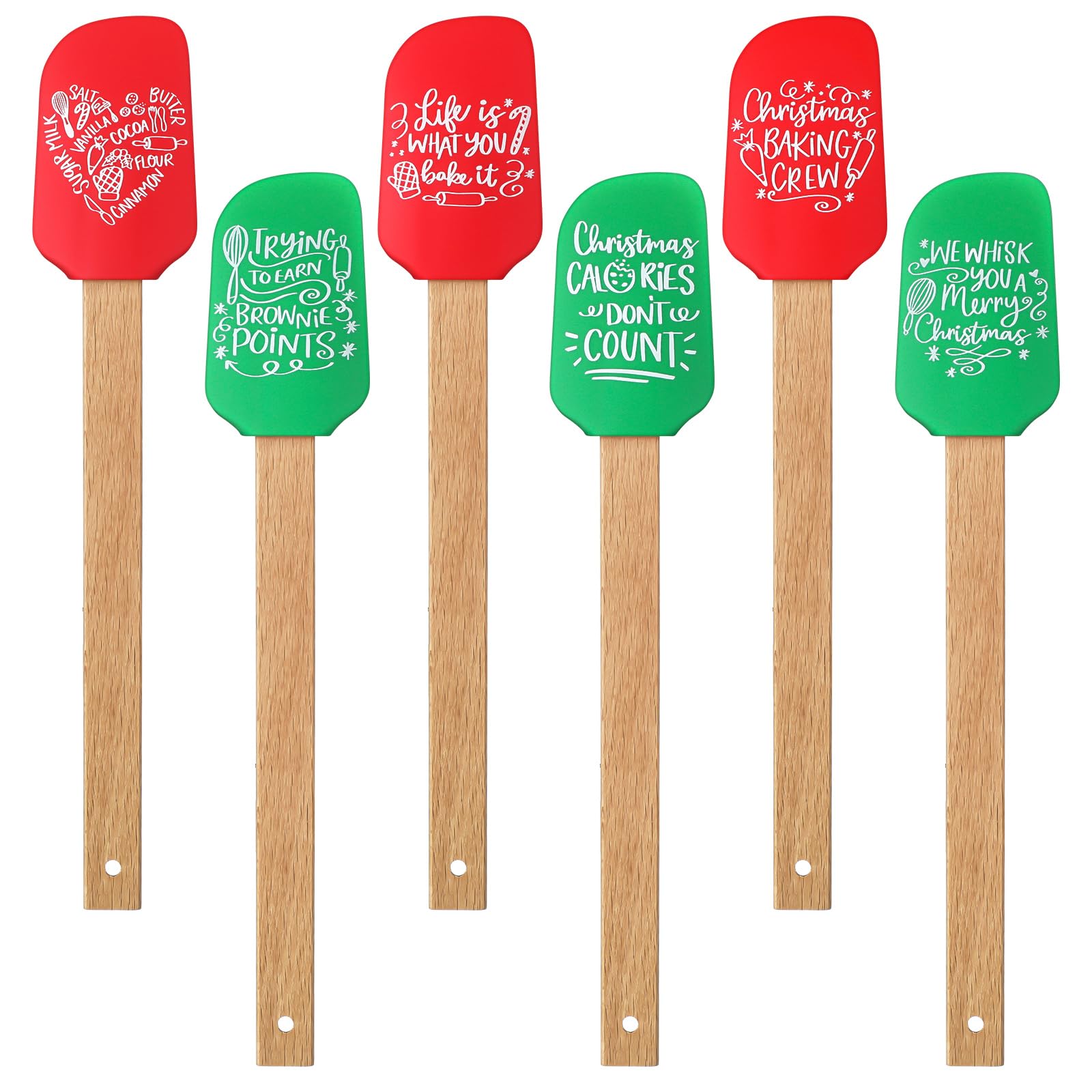 Amazon.com: Patelai Christmas Silicone Spatula Xmas Cake Spatula with ...