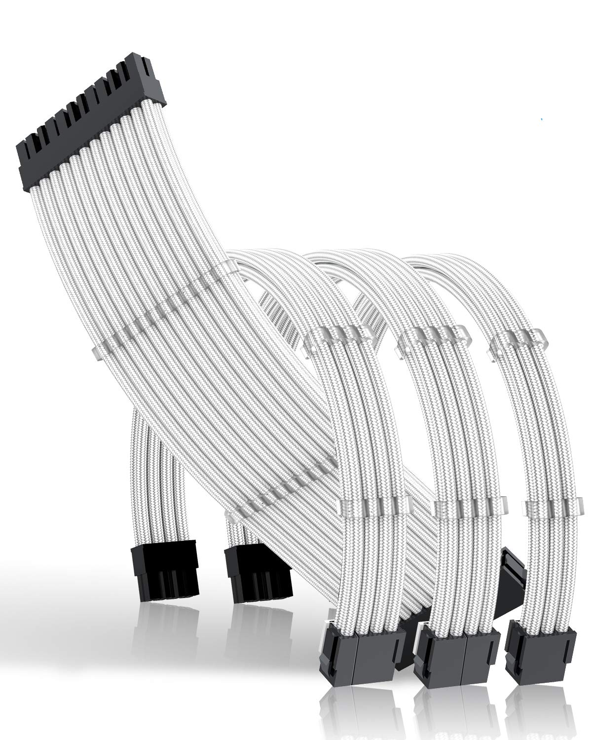 Snapklik.com : Sleeved Cables, PSU Extension Cable Kit For Power Supply ...