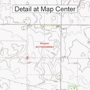 Amazon.com : USGS Topographic Quadrangle Map - Wagner, South Dakota ...