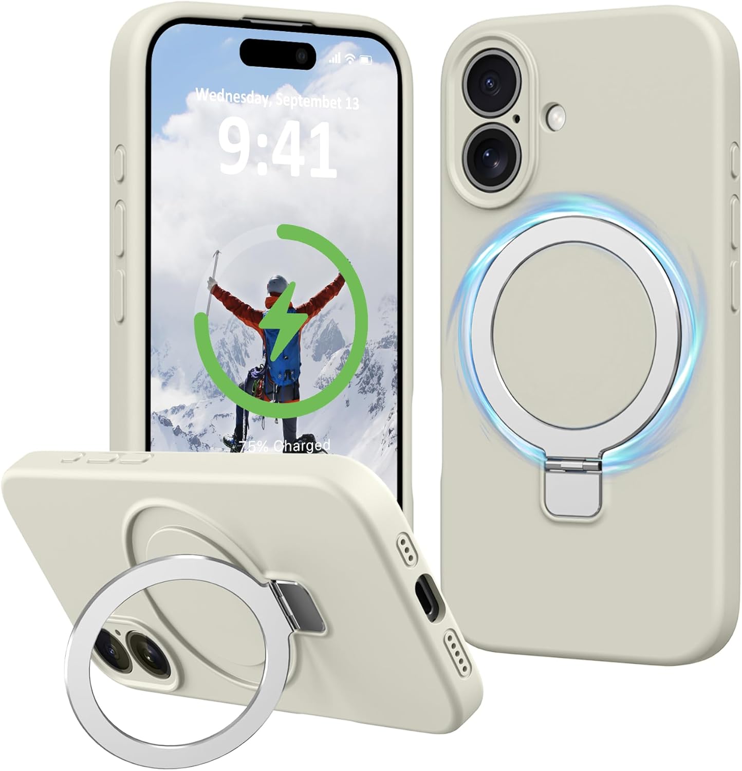 Amazon.com: Vanxiliiy Compatible with iPhone 16 Case Stand, Slim ...