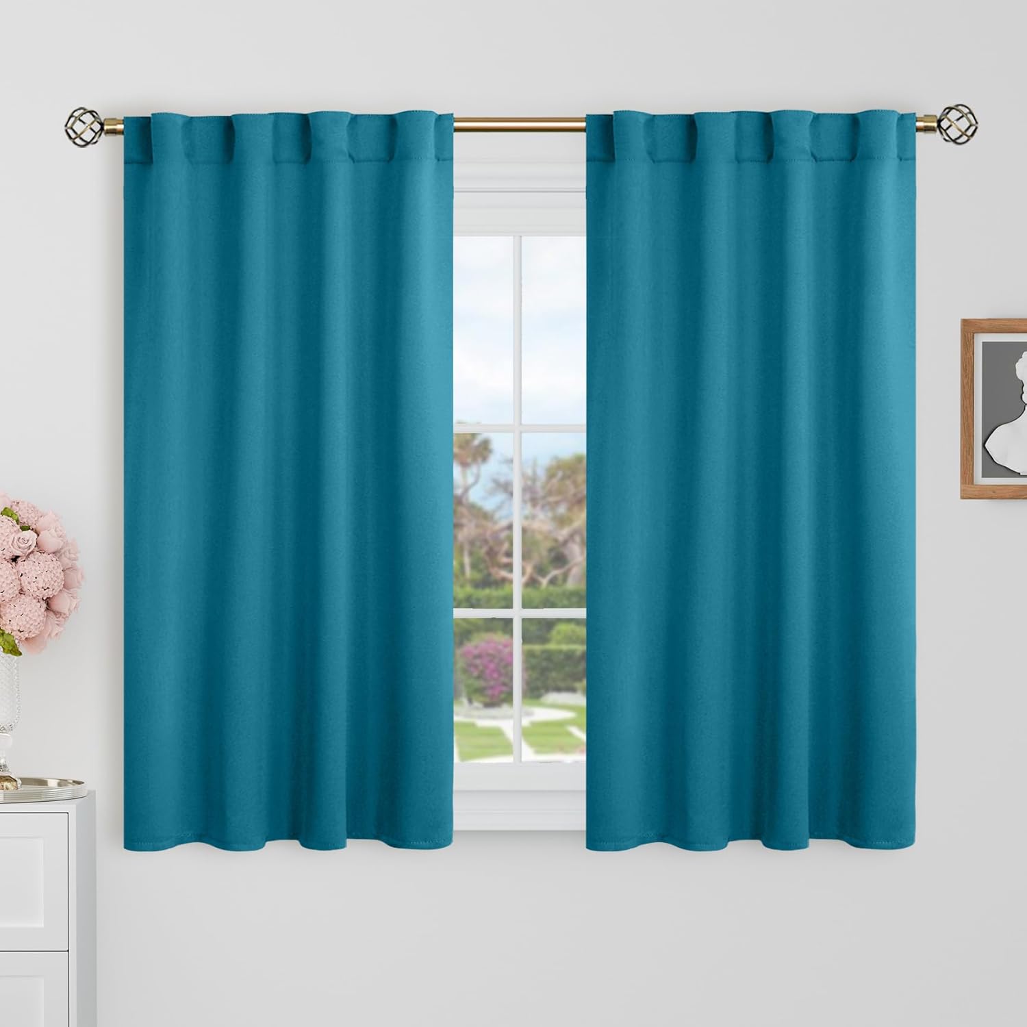 Amazon.com: BGment 40 Inch Length Blackout Curtains for Cafe - 38 x 40 ...