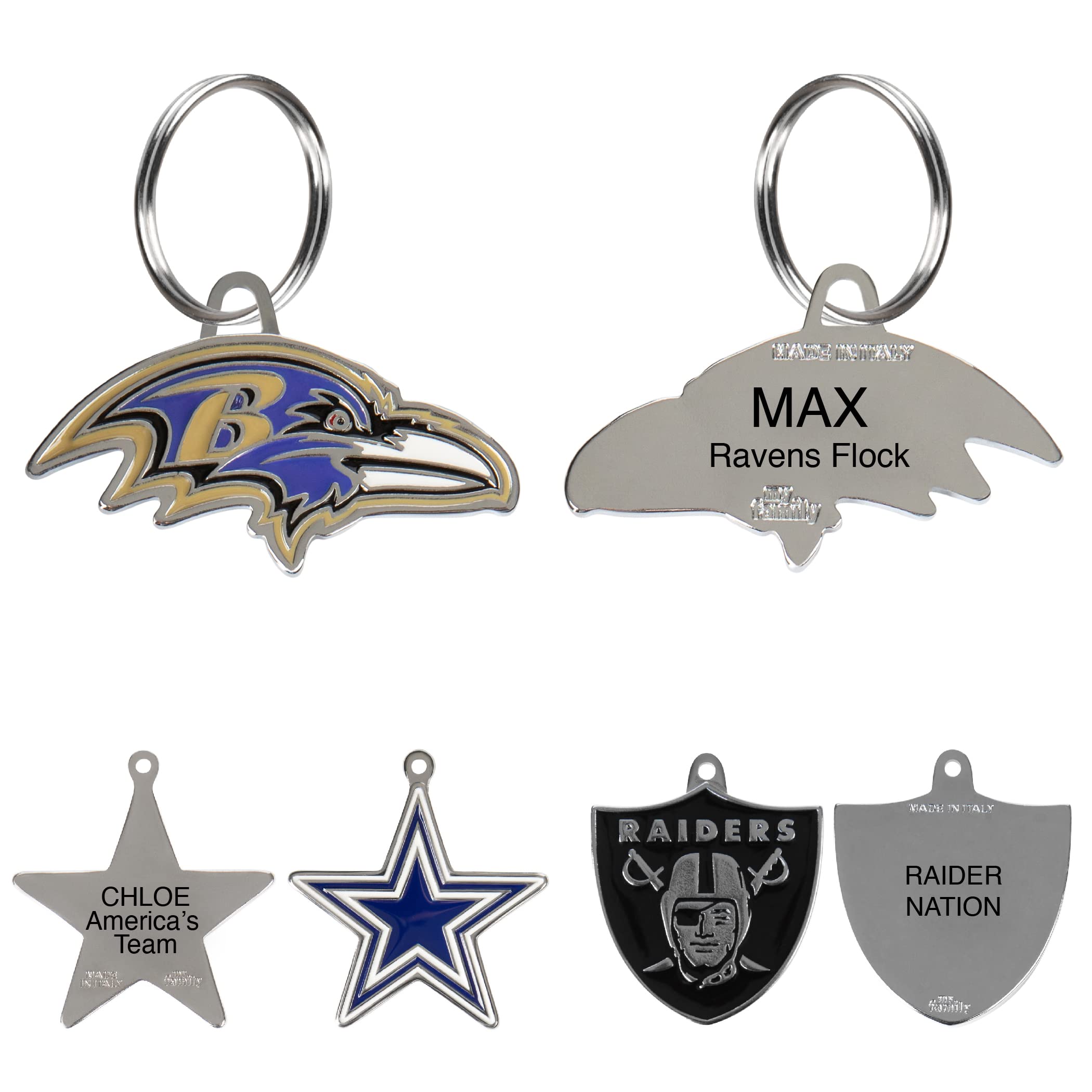 Amazon.com: NFL Baltimore Ravens Engraving Pet ID Tags in 32 Team Logo ...