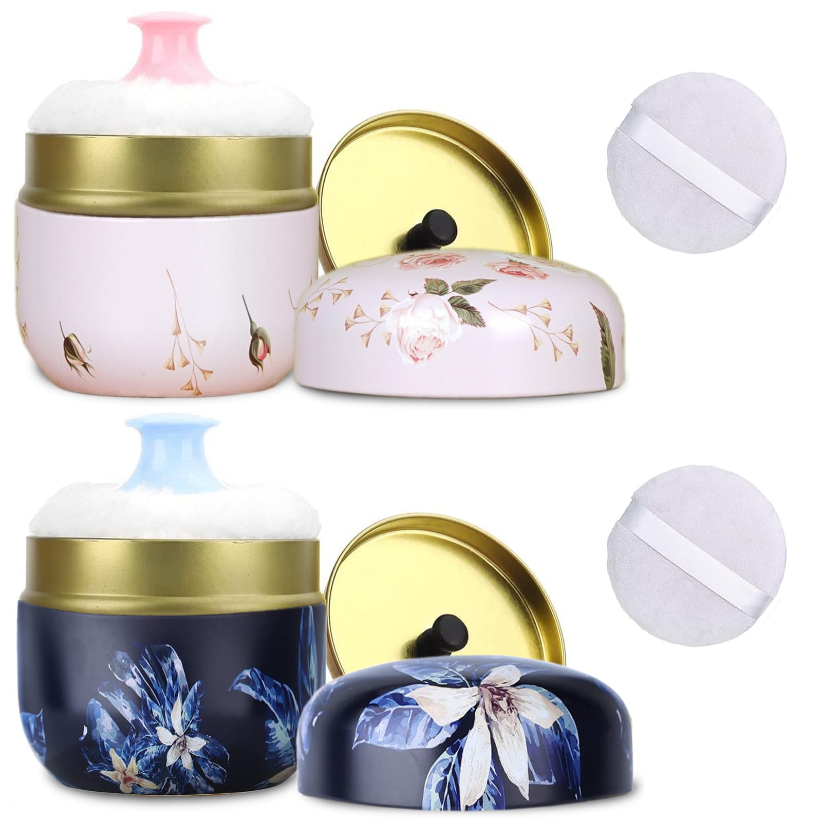 Amazon.com: SHIMIDO Body Powder Puff and Container, 3.15" Portable ...