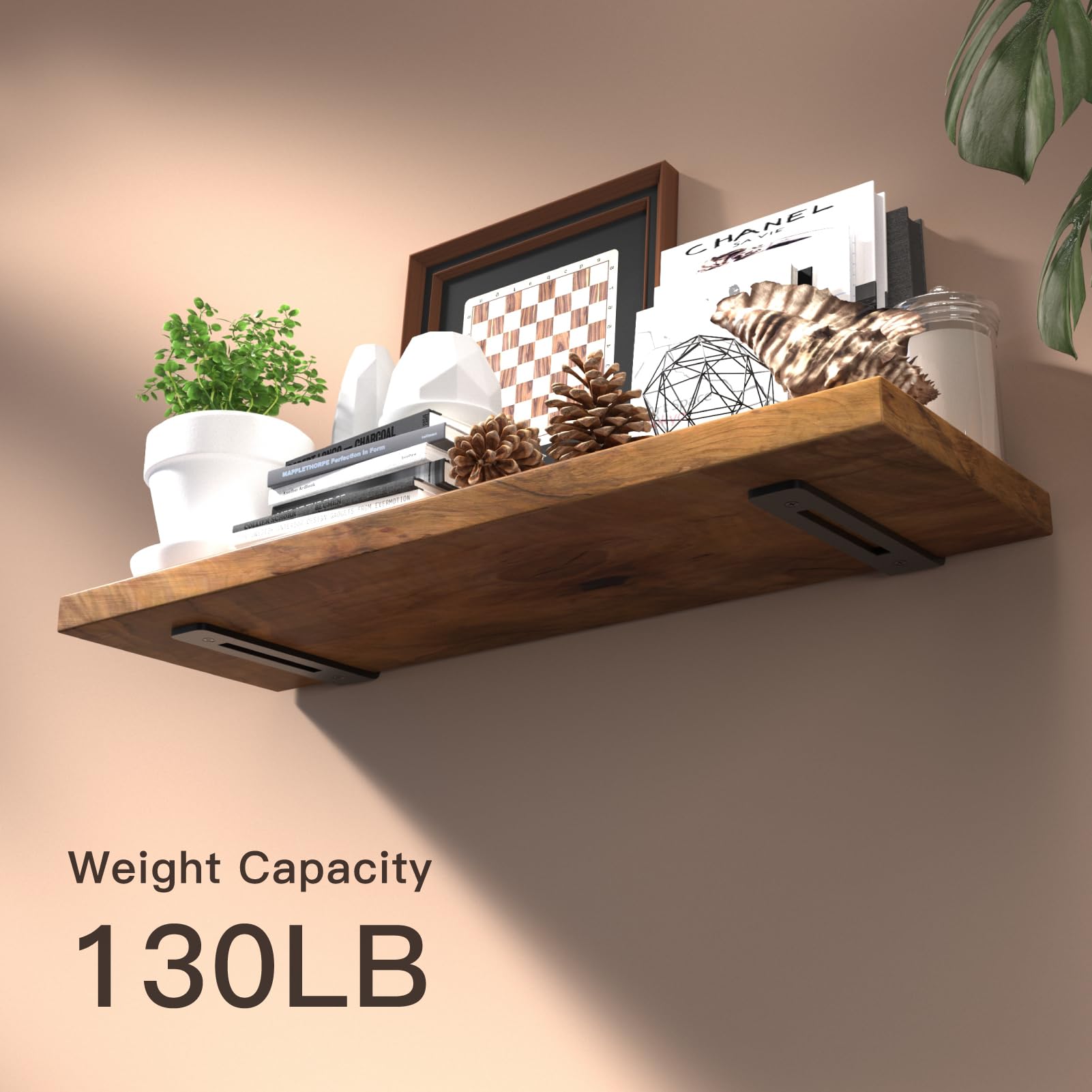 Snapklik.com : 4 Pack 8 Inch Shelf Brackets,1/5" Thick Heavy Duty L ...