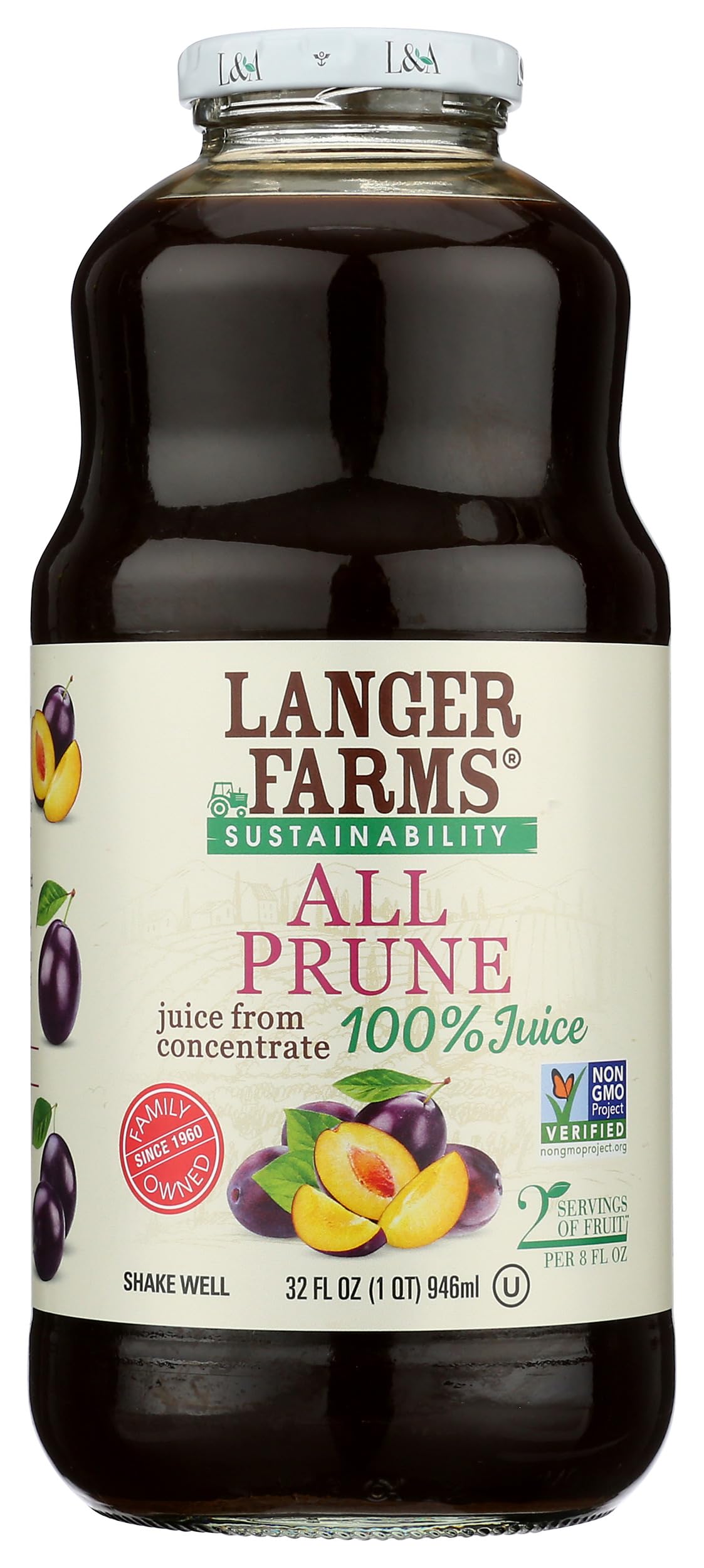 Amazon.com : L & A Juice All Prune Juice, 32 fl oz : Grocery & Gourmet Food
