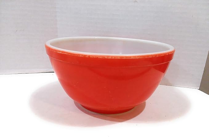 Amazon.com: Vintage Pyrex Primary Color RED Nesting Mixing Bowl, #402 1 ...
