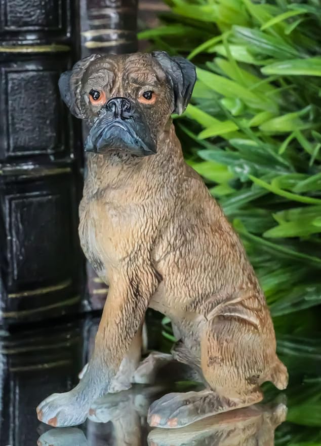Ebros Gift Adorable Sitting Brindle Boxer Dog Miniature Figurine Fine ...