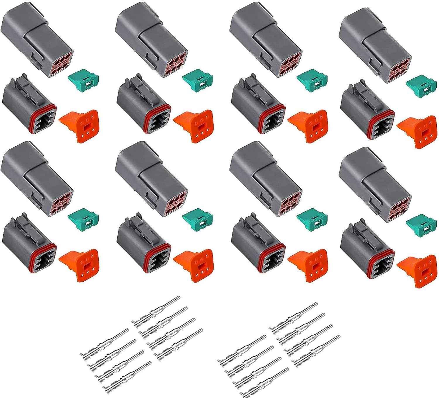 Amazon.com: Deutsch DT Grey 6 Pin Connectors 8 Sets, Waterproof ...