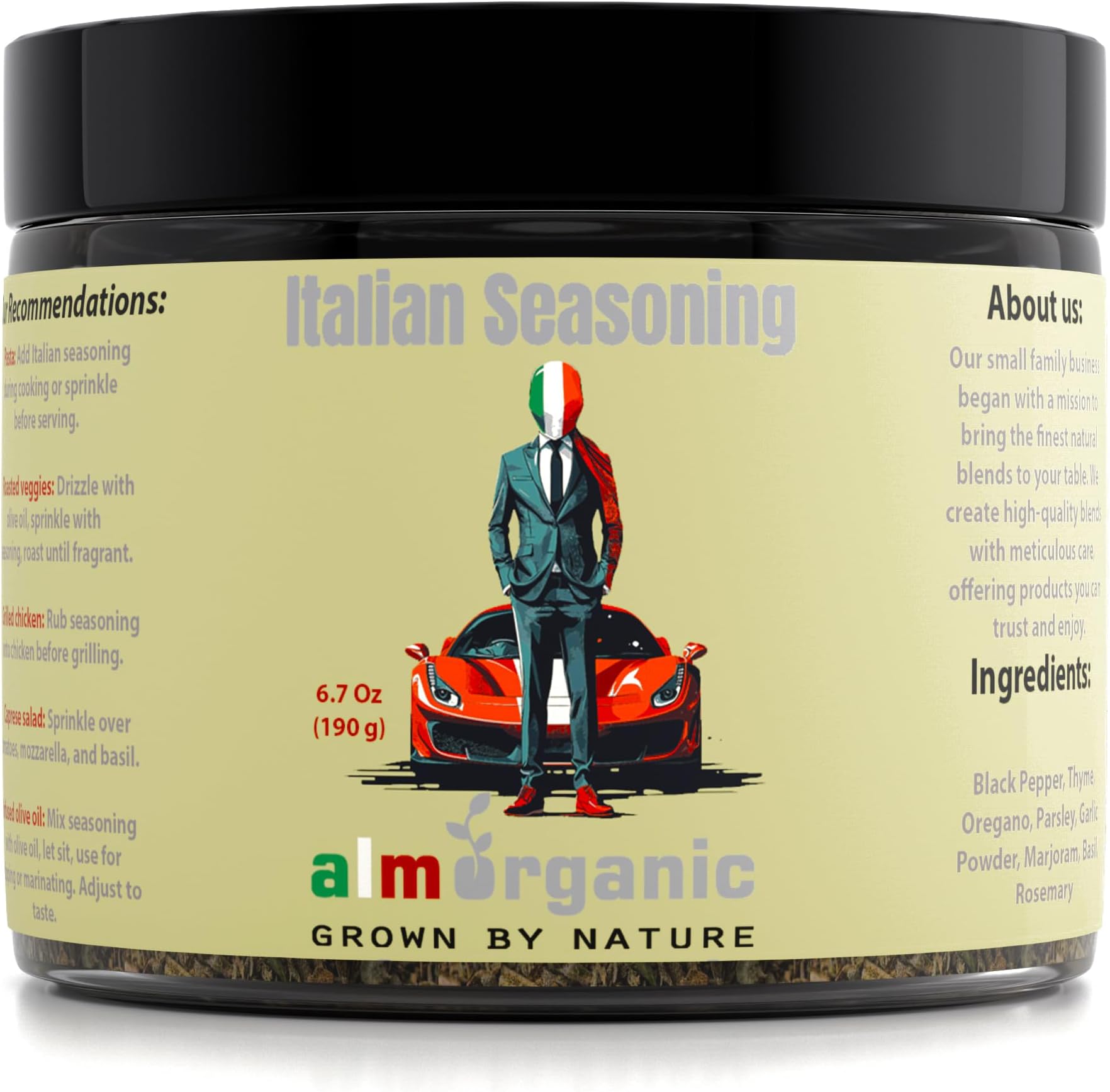 Amazon.com : Organic Italian Seasoning Blend | 6.7 Oz | Pizza Seasoning ...