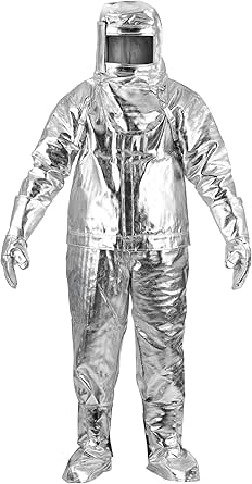 Amazon.com: Trumego Heat Resistant Suit Fireproof Aramid Fiber Cloth ...