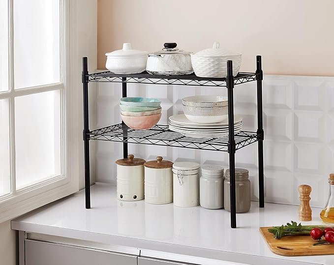 Rackwell 2-Shelf Shelving Alloy Steel Storage Unit Height Adjustable ...