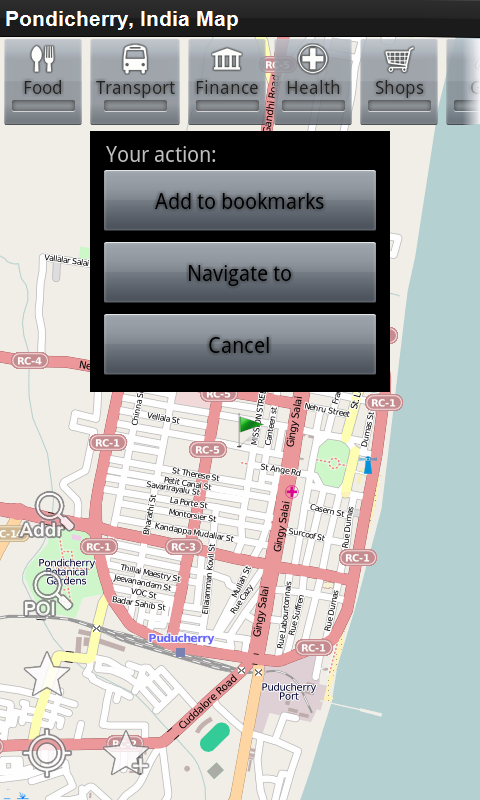 Pondicherry, India Offline Map: PLACE STARS:Amazon.com:Appstore for Android