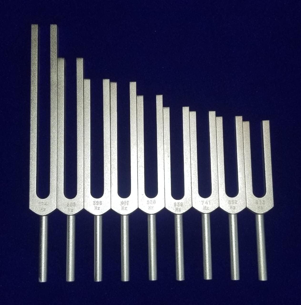Amazon.com: Solfeggio Tuning Fork Set - 9 Tuning Forks Perfect for DNA ...