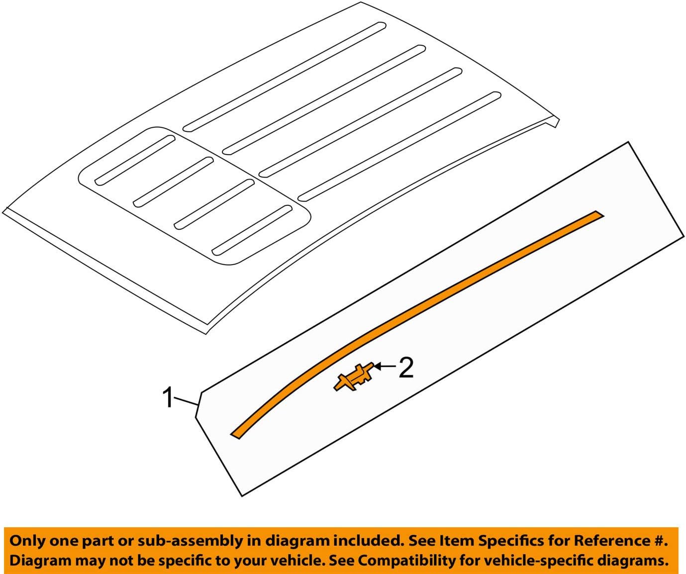 Genuine Hyundai 87240-2S001 Roof Molding Assembly, Right, Moldings ...