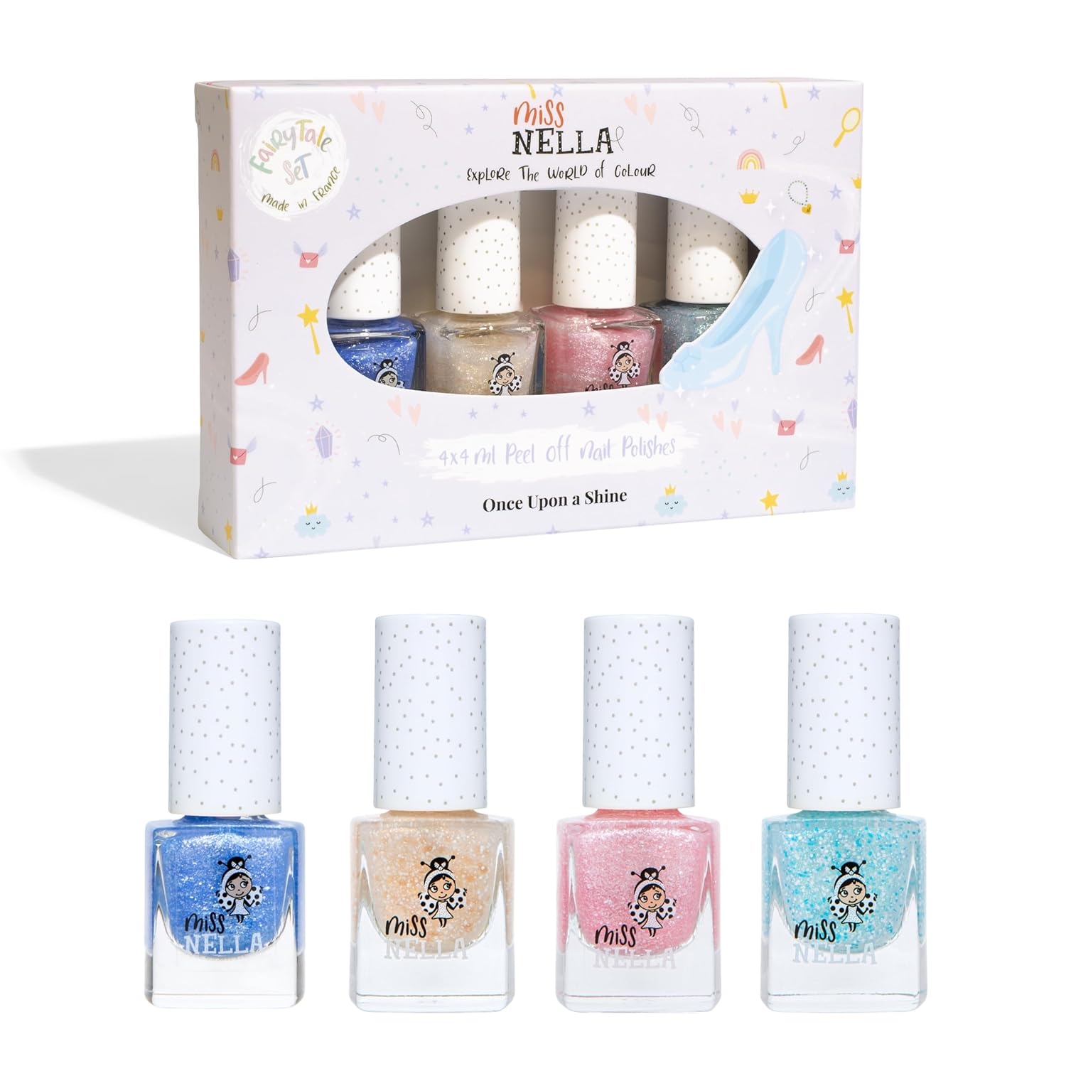 Amazon.com : MISS NELLA FAIRY TALE COLLECTION Glitter Nail Polish for ...