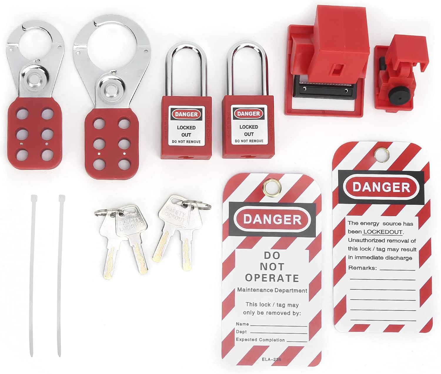 15Pcs Lockout Tagout Kit – Hasp Lock, Security Padlock, Loto Tags ...