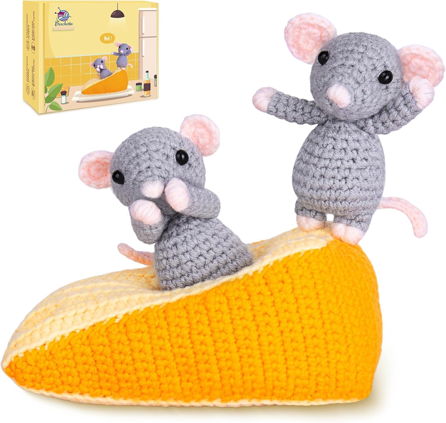 Crochetta Crochet Kit for Beginners, Crochet Animal Kit with Step-by ...