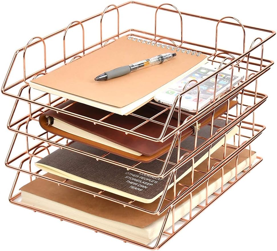 DODUOS A4 Schreibtisch Ablage Organizer 4 Tier, Briefablage Metall ...