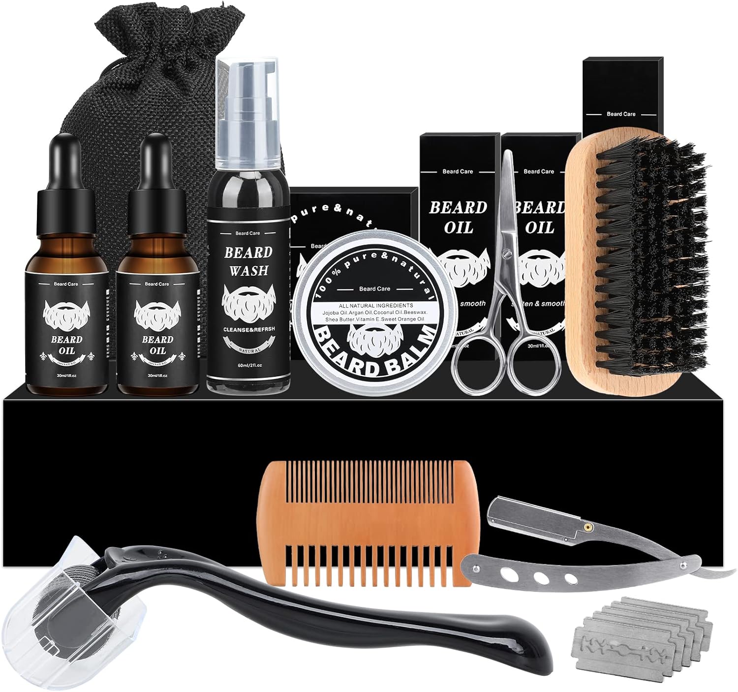 Kit Barba Cuidado, Kit de Cuidado de Barba 13 en 1 para Hombres, Juego ...