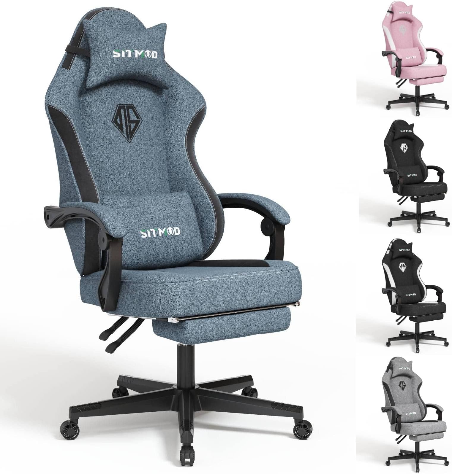 Corsair TC100 Relaxed Fabric Gaming Chair, Nylon, Black, One Size ...