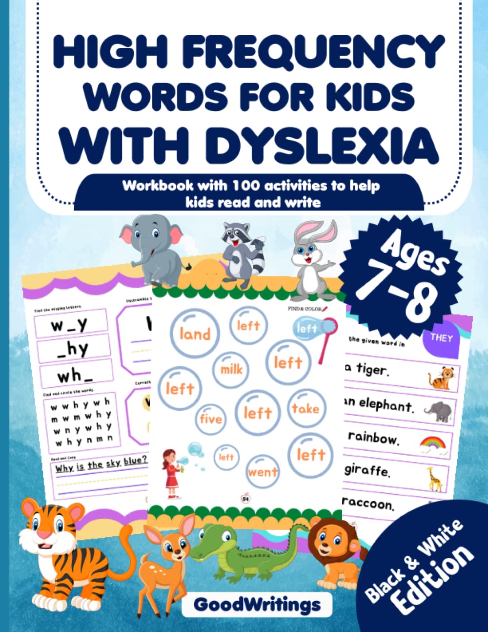High Frequency Words For Kids With Dyslexia. Workbook with 100 ...