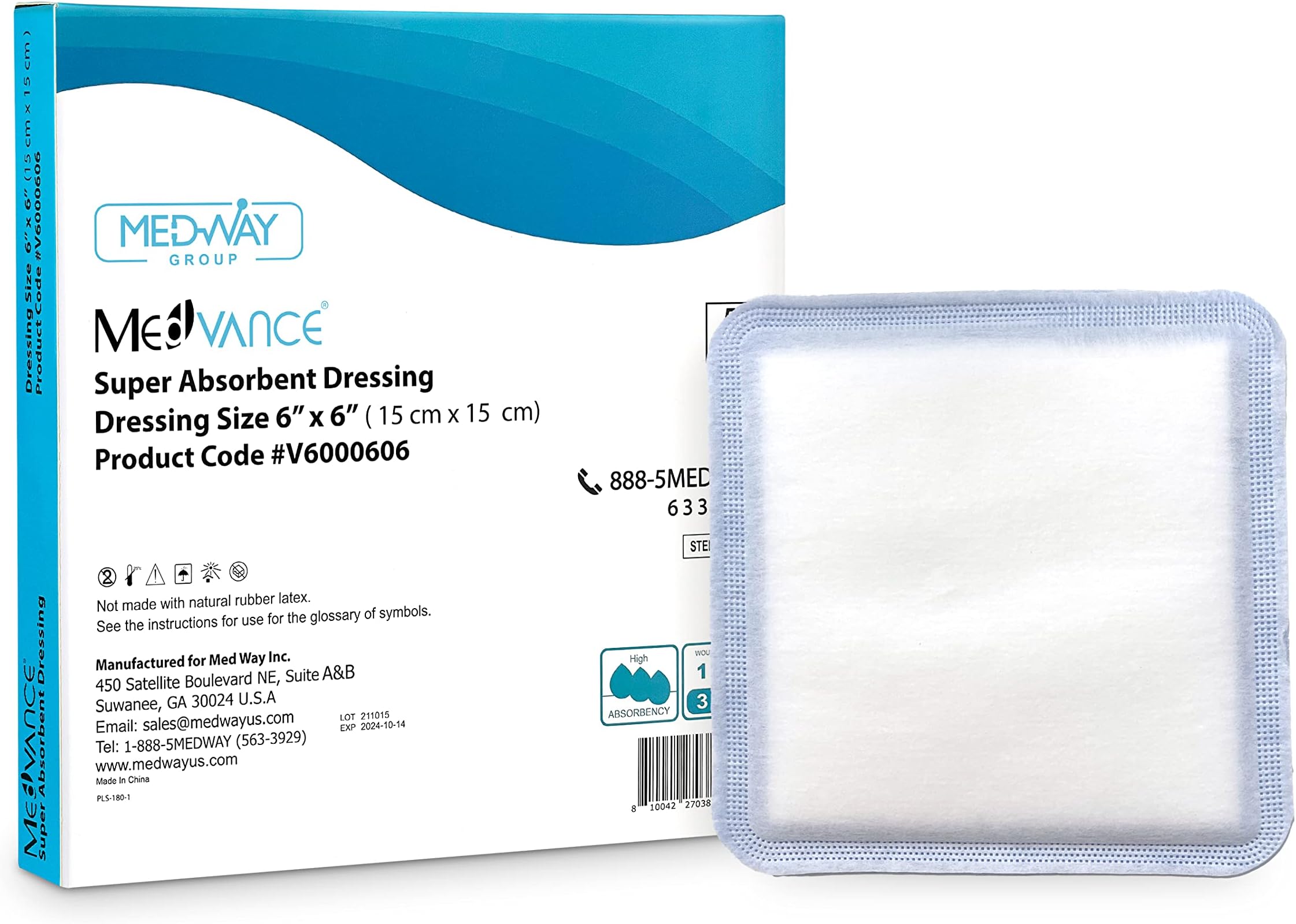 Amazon.com: Drawtex Hydroconductive Wound Dressing, 8" x 8 ...