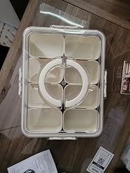 Amazon.com | Diptymore Divided Serving Tray with Lid and Handle,8 ...