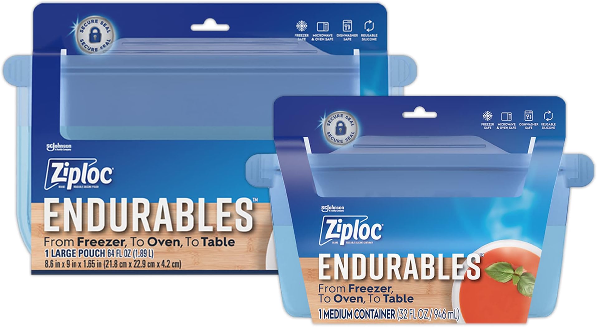 Amazon.com: Ziploc Endurables - Bolsa pequeña, mediana y grande, bolsas ...