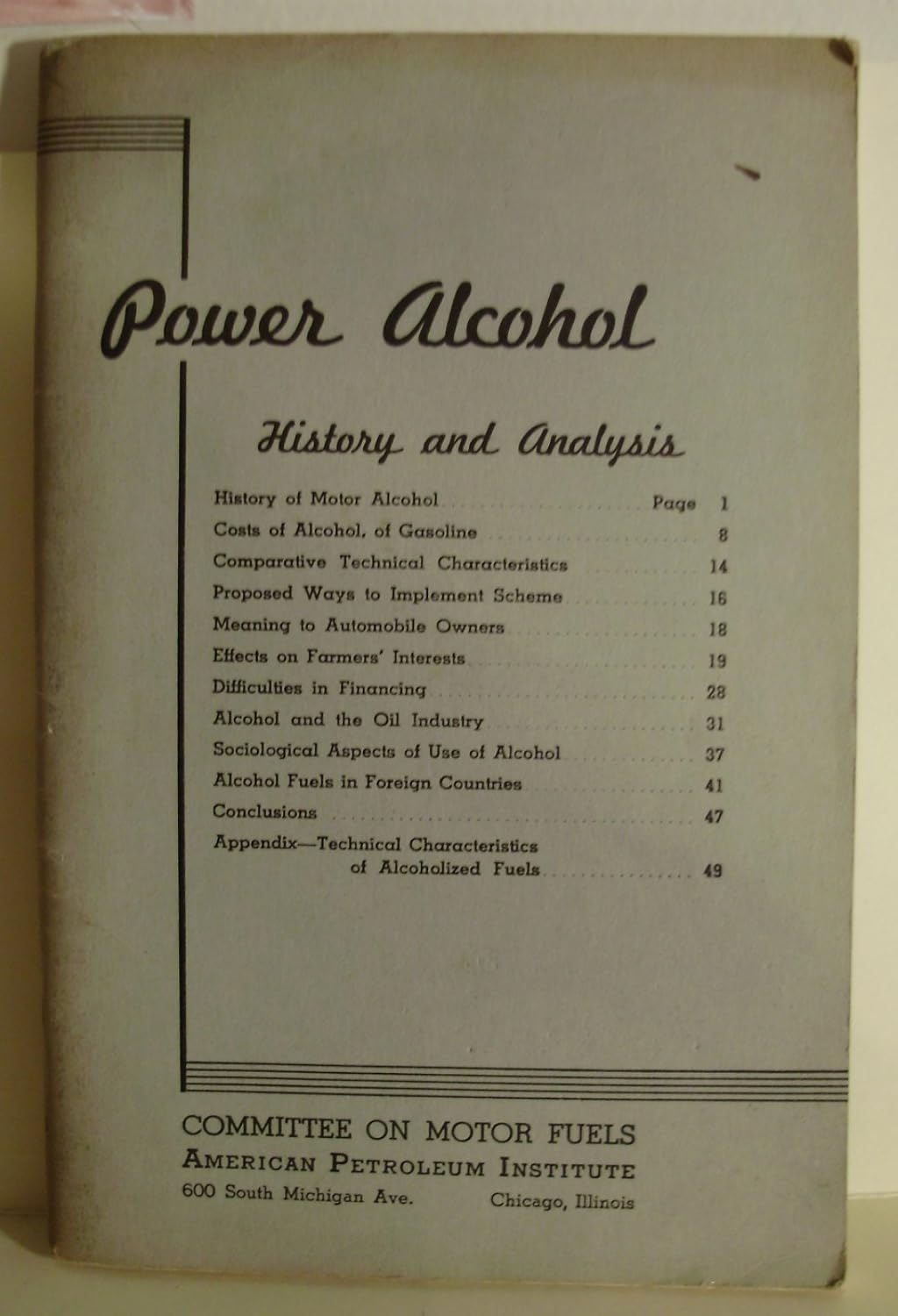 Power Alcohol: History and Analysis: Unknown Author: Amazon.com: Books