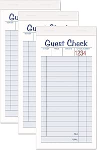 Amazon.com : 1InTheOffice Guest Check Pad, Guest Checks Carbonless ...