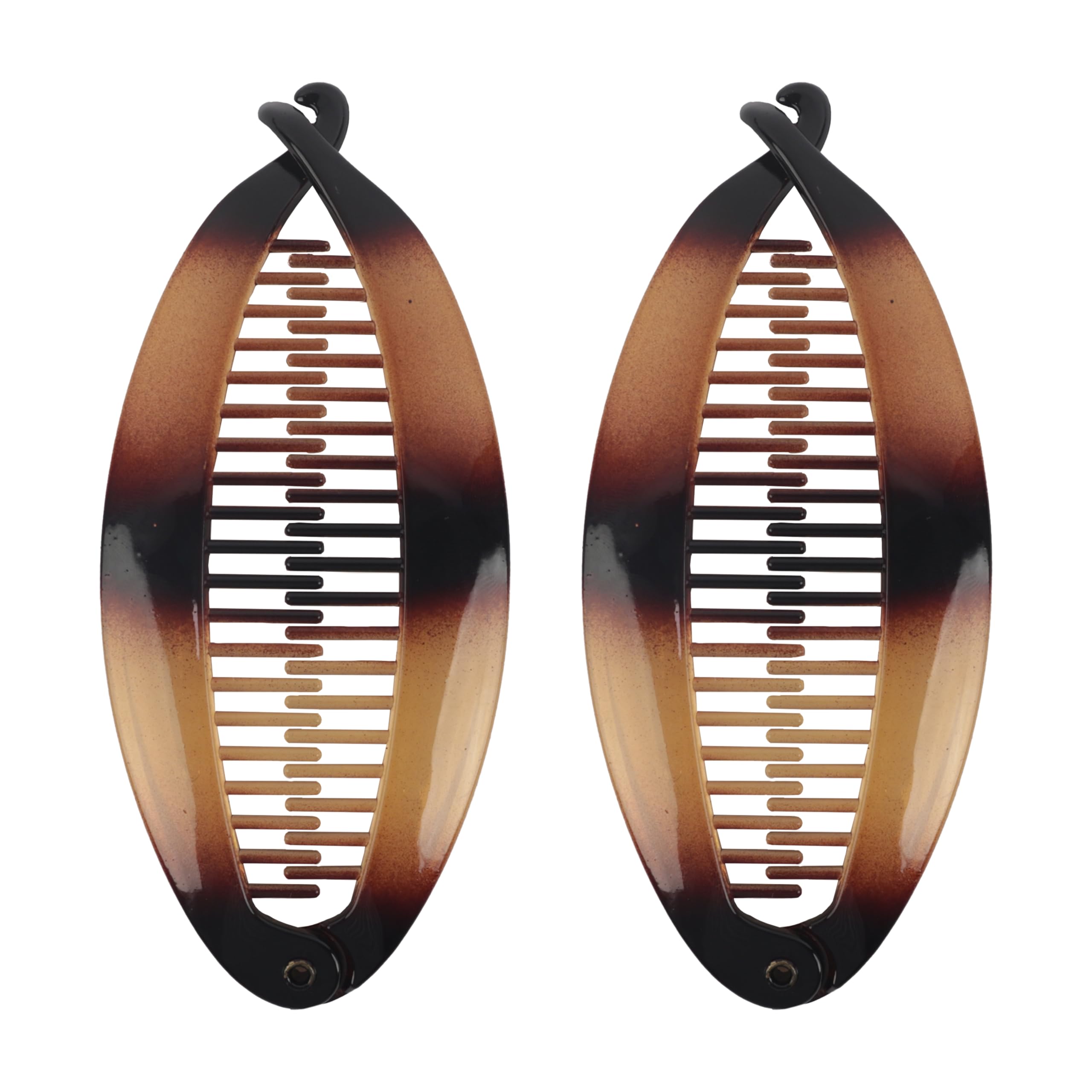 Amazon.com : Set of Two Tortoise Shell 5 Inch Banana Clip Hair Clincher ...
