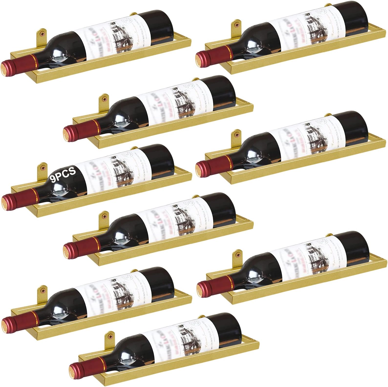Amazon.com: Cokritsm Wall Wine Rack, Iron Wine Rack Wall Mounted, 2pcs ...