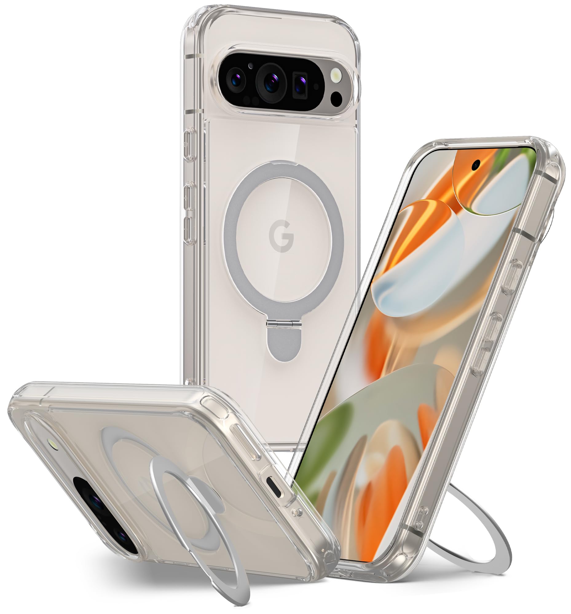 Amazon.com: JIC MagStand Series - for Pixel 9 + 9 Pro Case - Crystal ...