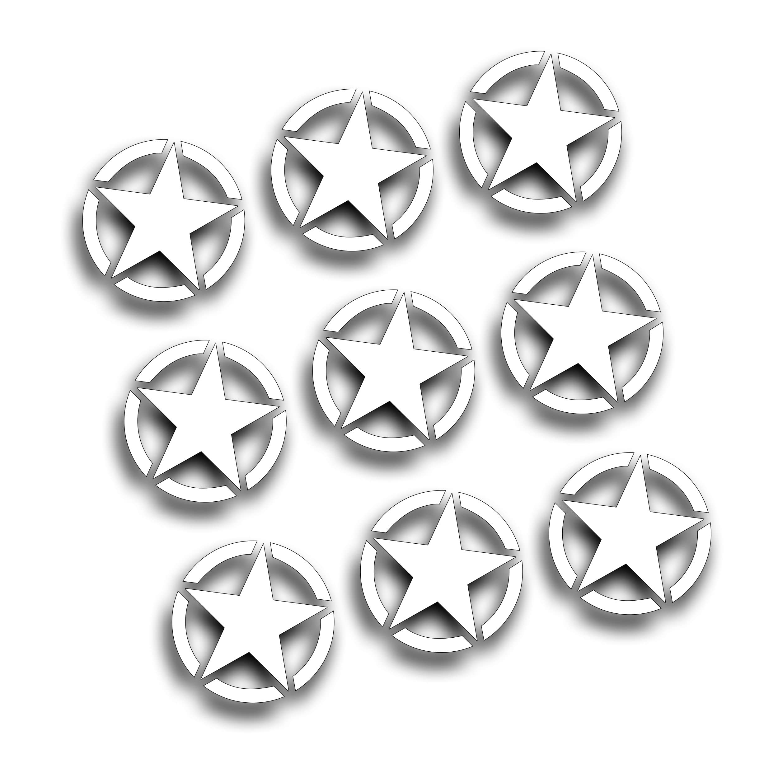 Amazon.com: 9X Military Invasion Victory Freedom Star Decal Sticker to ...