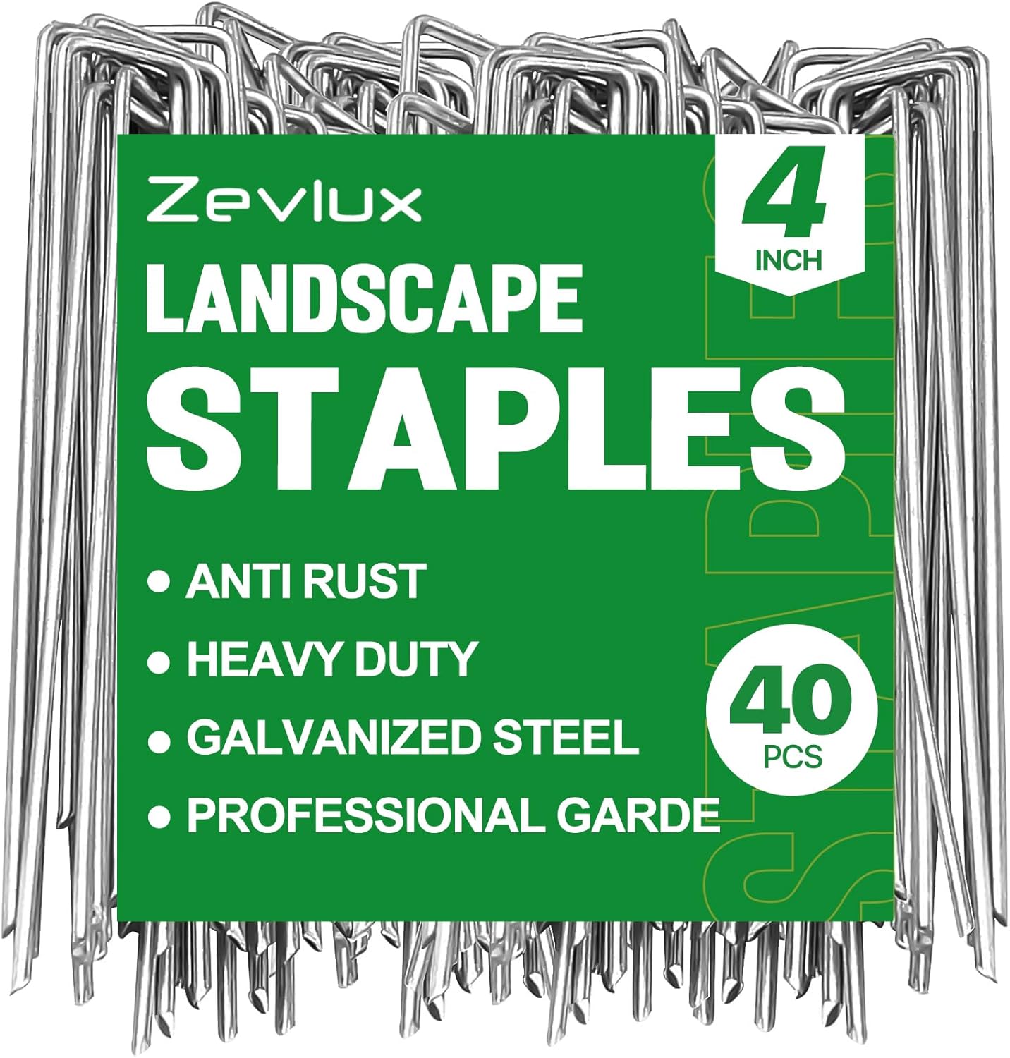 Amazon.com : Zevlux Landscape Staples 4 Inch 40Pack Galvanized Garden ...