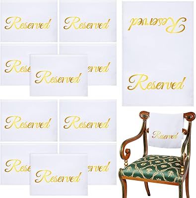Amazon.com: 20 Pack Reserved Seating Signs Reserved Chair Signs Church ...