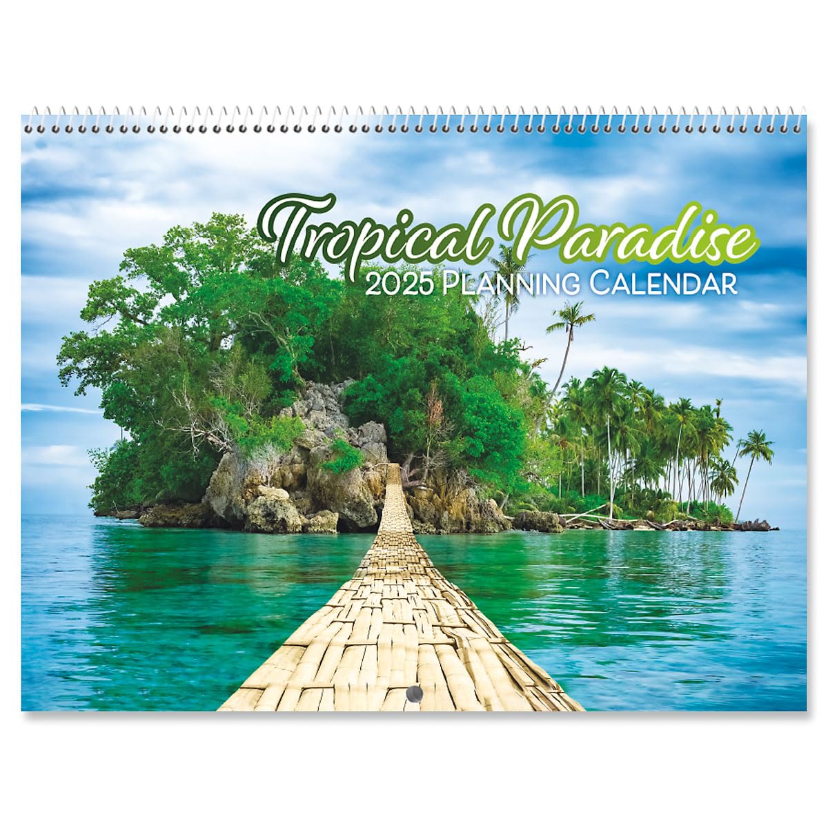 Snapklik.com : 2025 Tropical Paradise Big Grid Wall Calendar, 12-Inch X ...