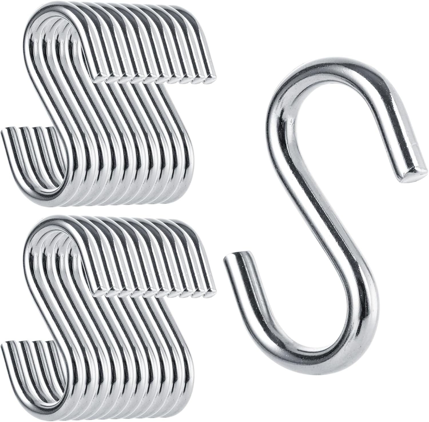 Amazon.com: CYEAH 50 Pcs Heavy Duty S Hooks for Hanging, 304 Stainless ...