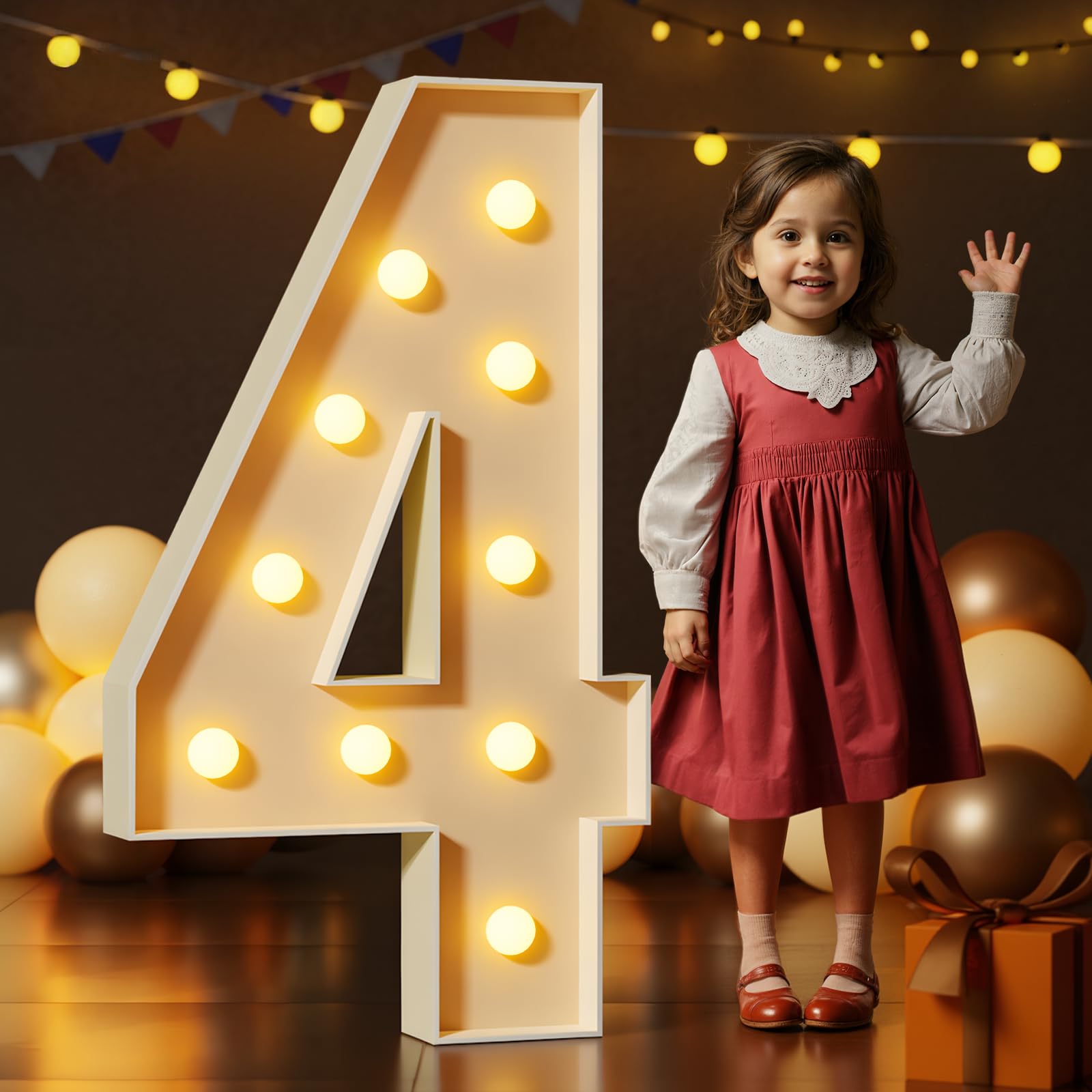 Snapklik.com : Marquee Numbers 4 Feet Tall Large Light Up Numbers 4th ...