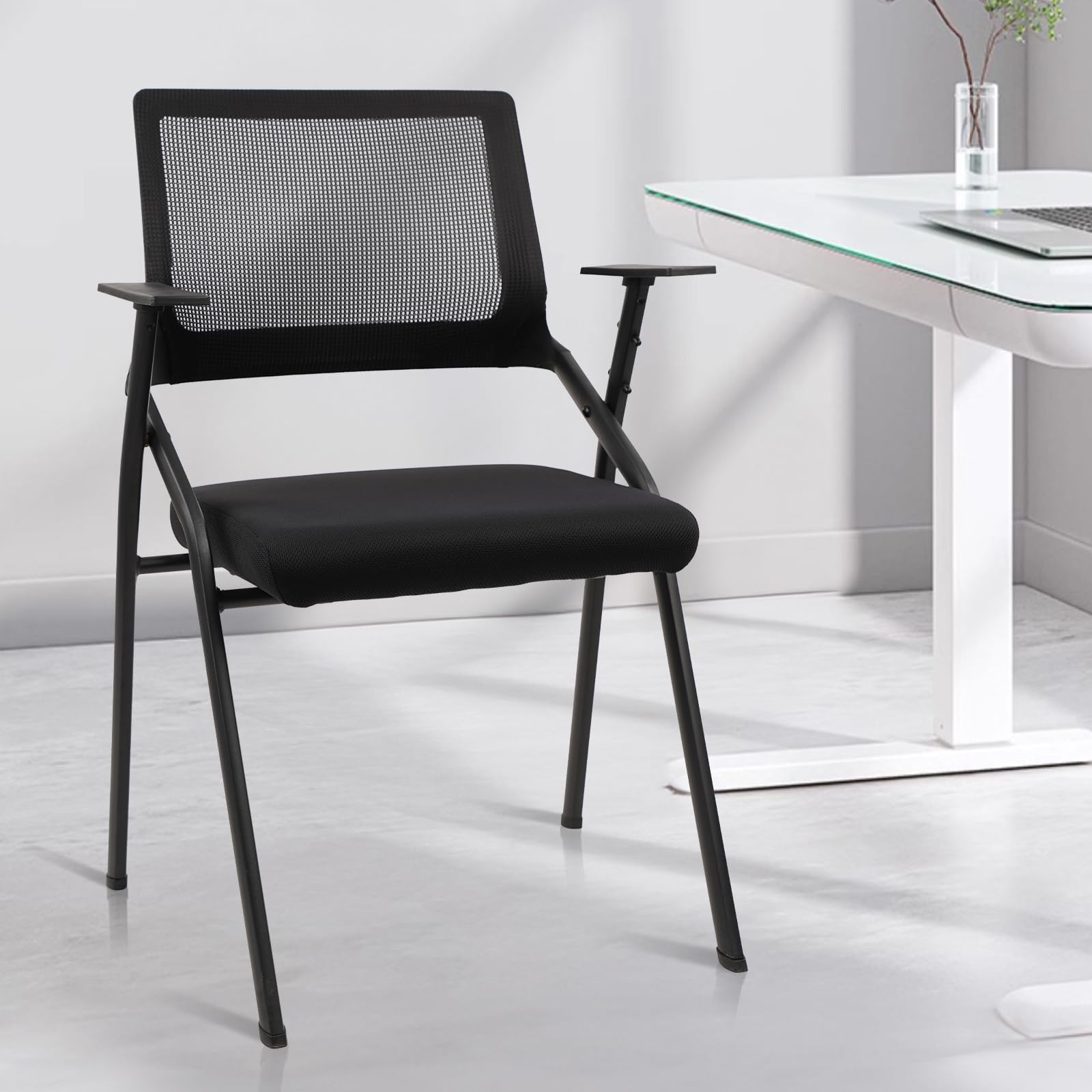 Amazon.com: CLATINA Stackable & Foldable Office Chairs with Ergonomic ...