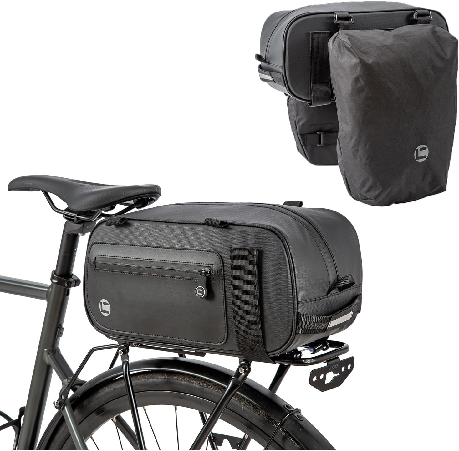 Amazon.com: OlOGAIN Bike Trunk Bag Extra Capacity Rear Rack Bag Seat ...