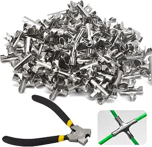 Amazon.com: (200 Pieces) 304 Stainless Steel Cross Cable Clamps Cable ...