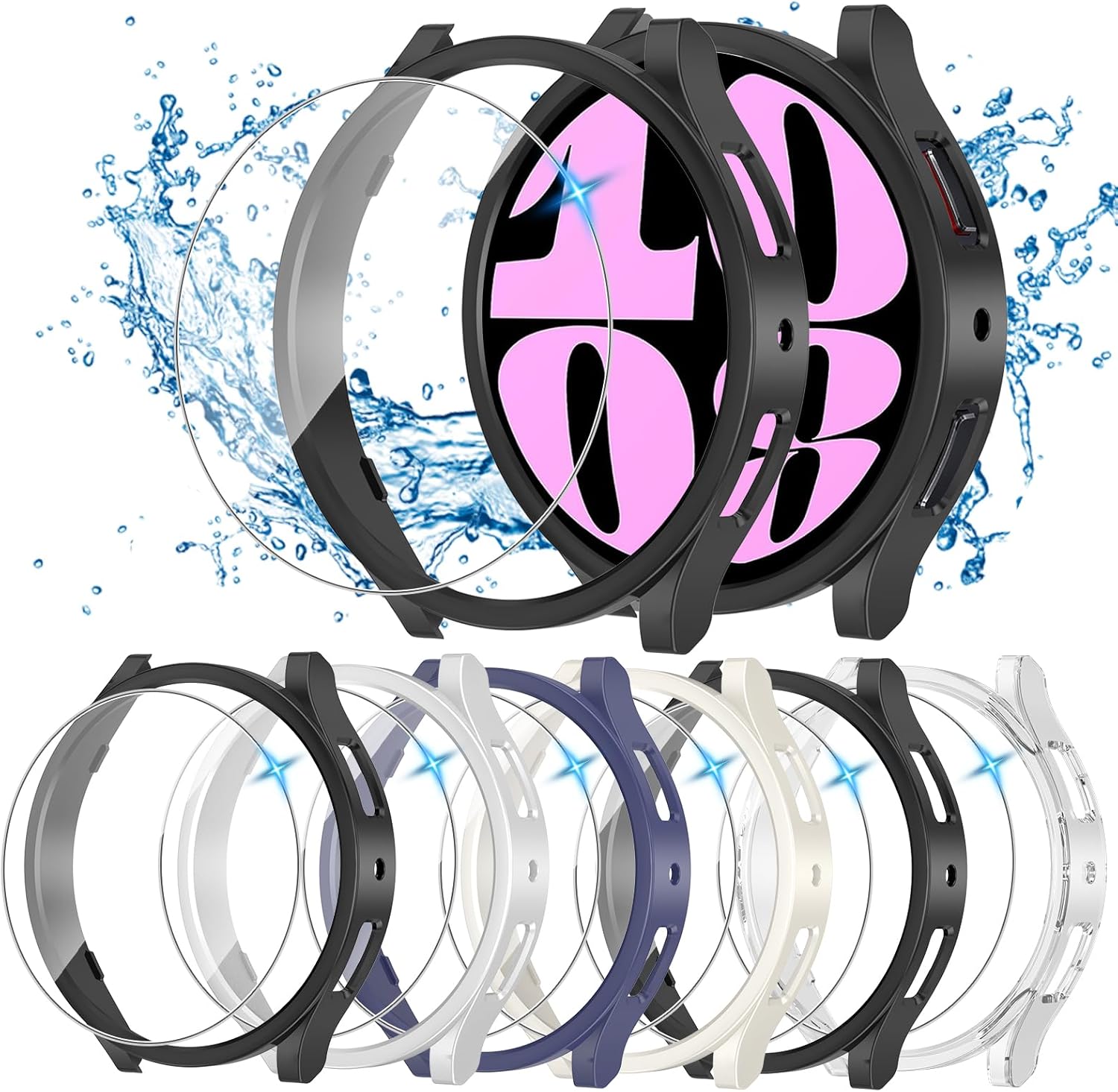 Amazon.com: HAANILKYI [6+6 Pack for Samsung Galaxy Watch 6 Screen ...