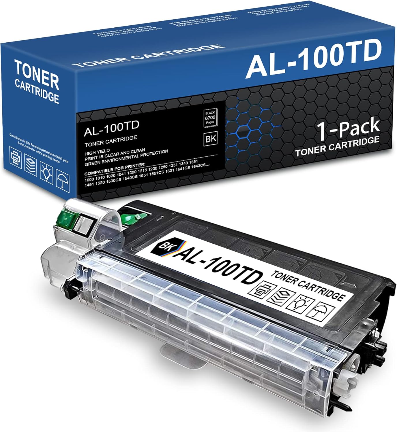 Amazon.com: BERYINK Compatible AL-100TD / AL100TD Toner Cartridge Replacement for Sharp 1041 ...